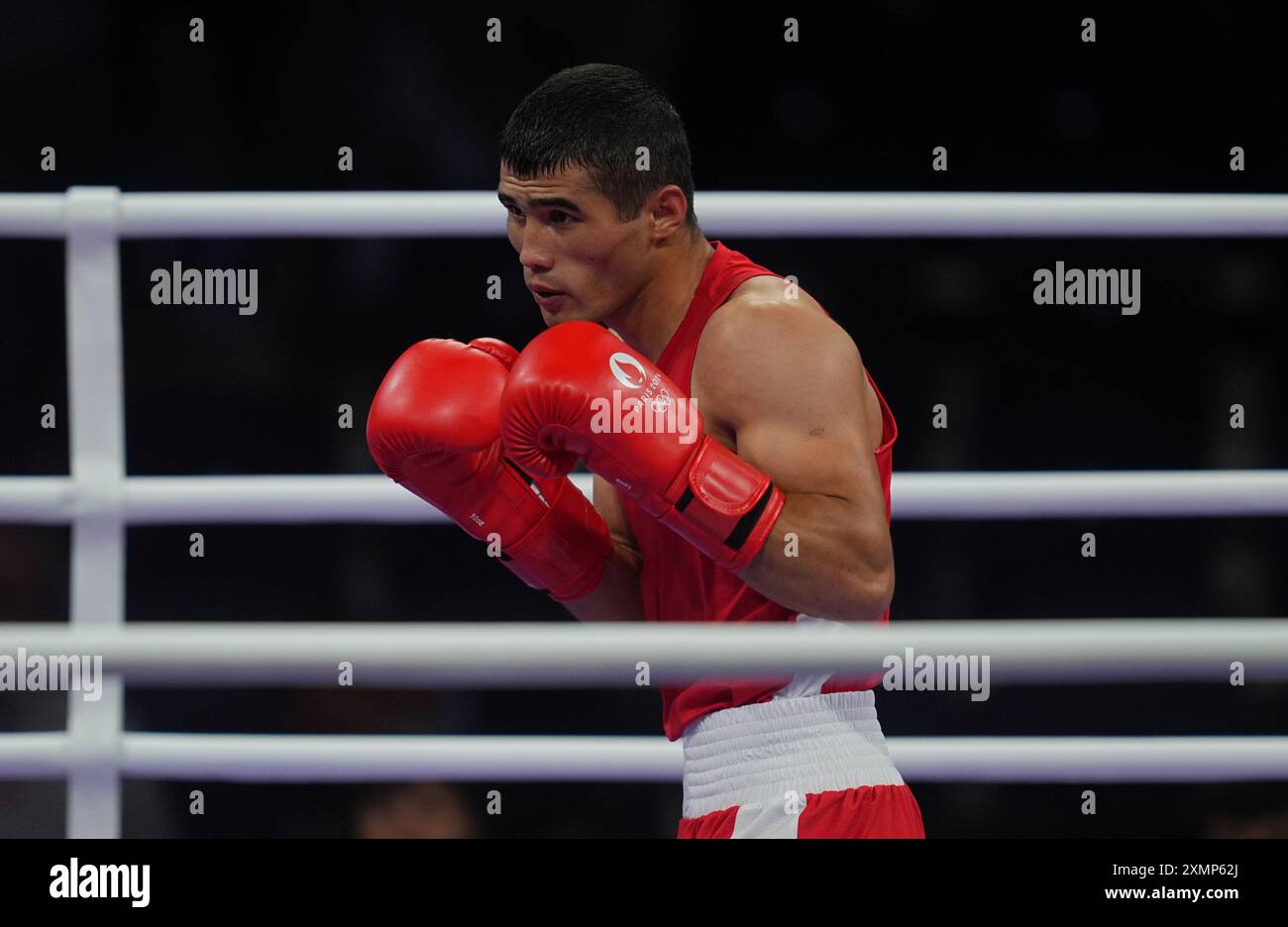 Paris, France. 29 July, 2024. Ruslan Abdullaev (Uzbekistan) and Miguel ...