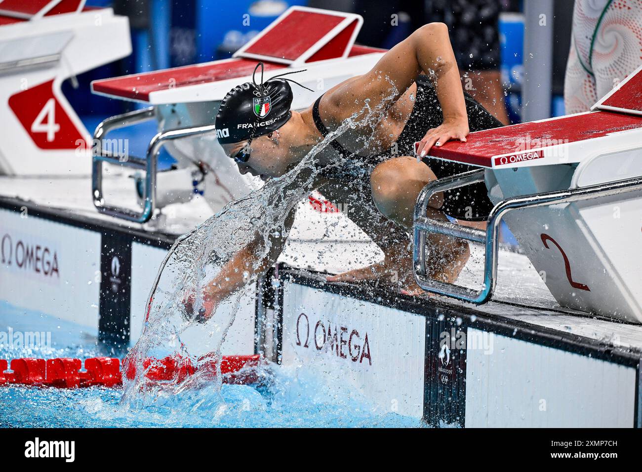 Sara Franceschi of Italy prepares before competing in the Women's 400m ...