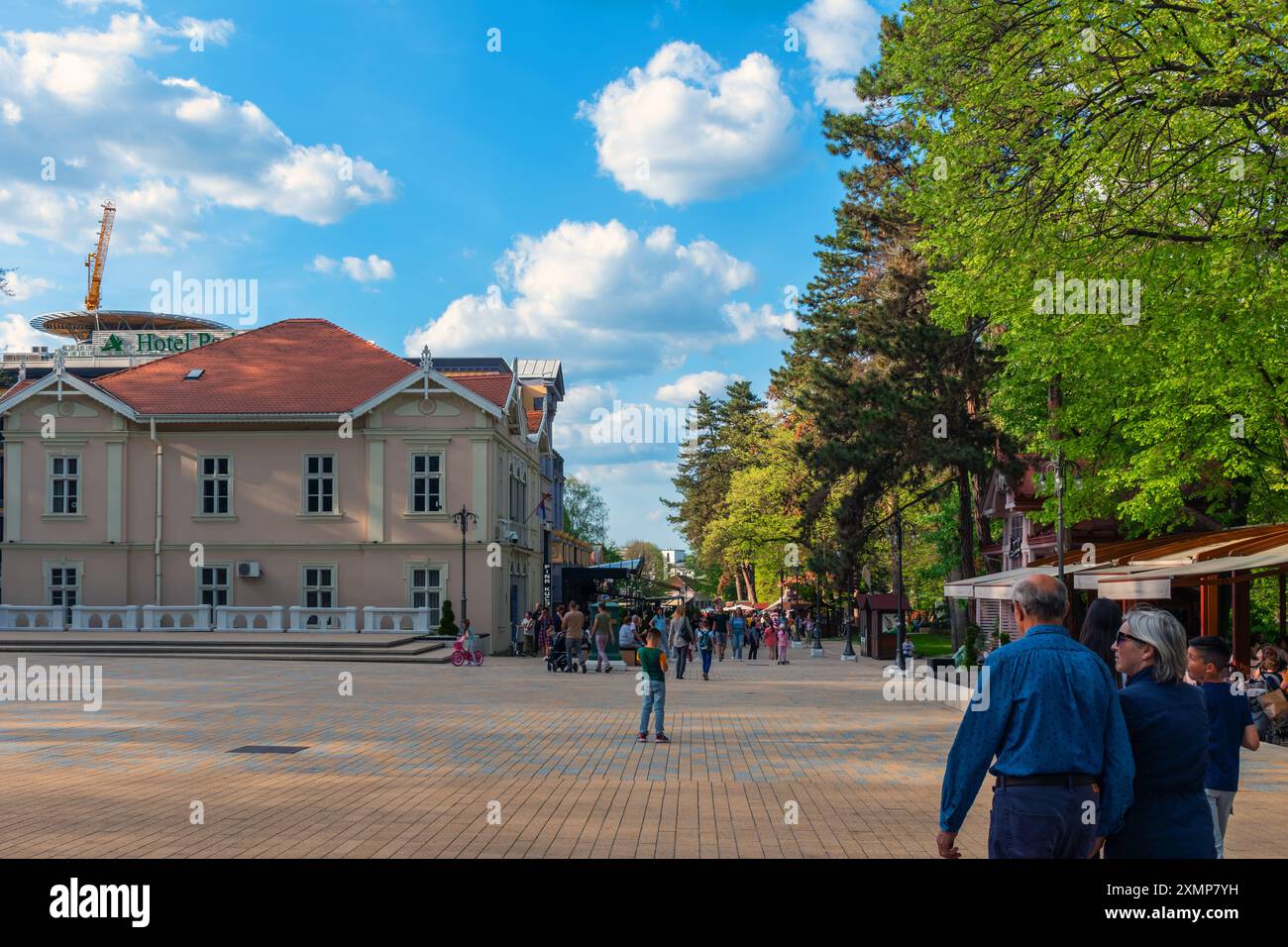 Walking Zone in Vrnjacka Banja, Serbia Stock Photo - Alamy