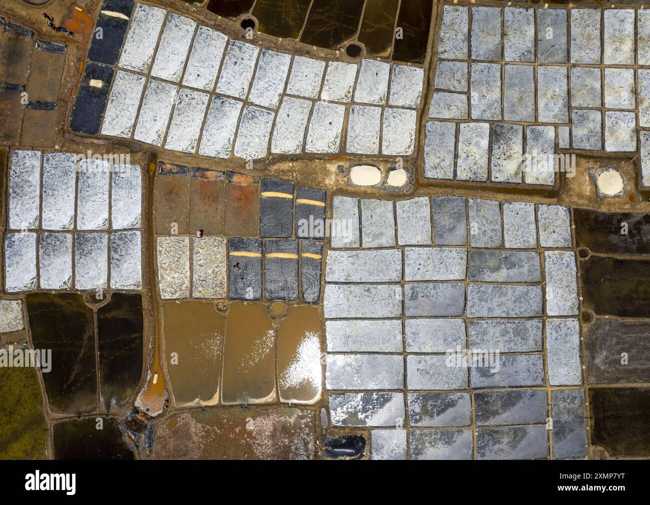 Aerial view of a salt field, Chittagong Division, Maheshkhali ...