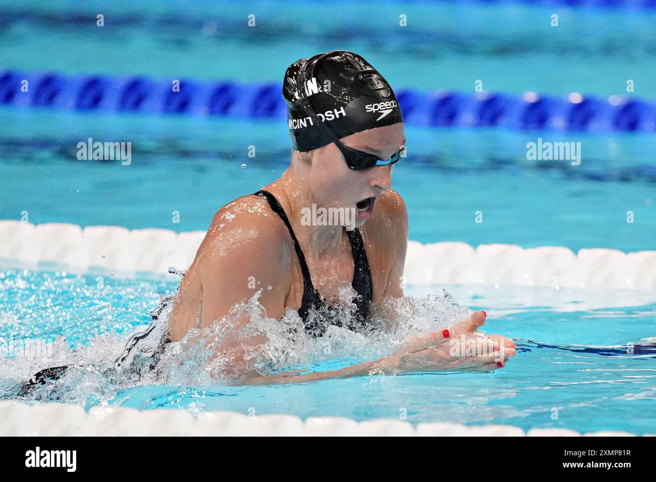 Paris, France. 29th July, 2024. Summer McIntosh of Team Canada swims at the Women's 400m ...