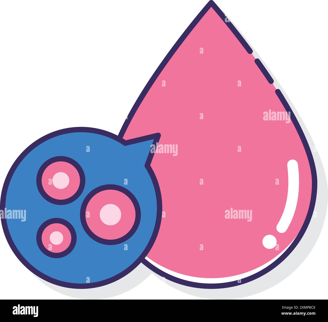 Flower line red icon Stock Vector Images - Alamy