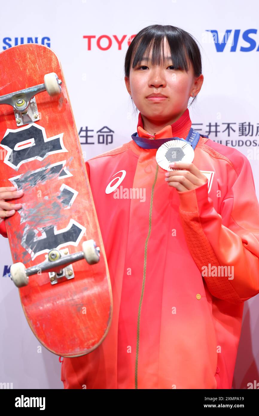 Paris, France. 29th July, 2024. Liz Akama (JPN) Skateboarding : Silver ...