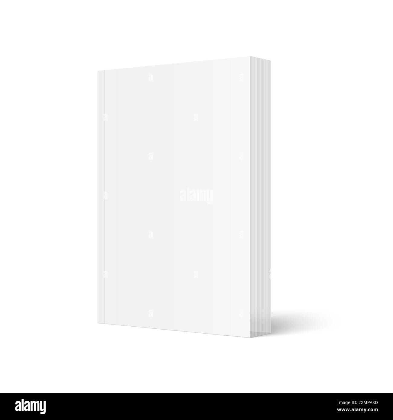 Vector mockup of standing paperback book with white blank softcover ... Vector mockup of standing paperback book with white blank softcover ...