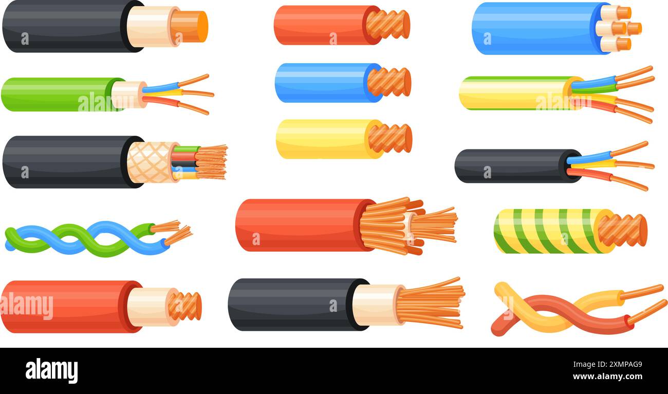 Copper cable wires. Electrical wire, electric conductor energy power ... Copper cable wires. Electrical wire, electric conductor energy power ...