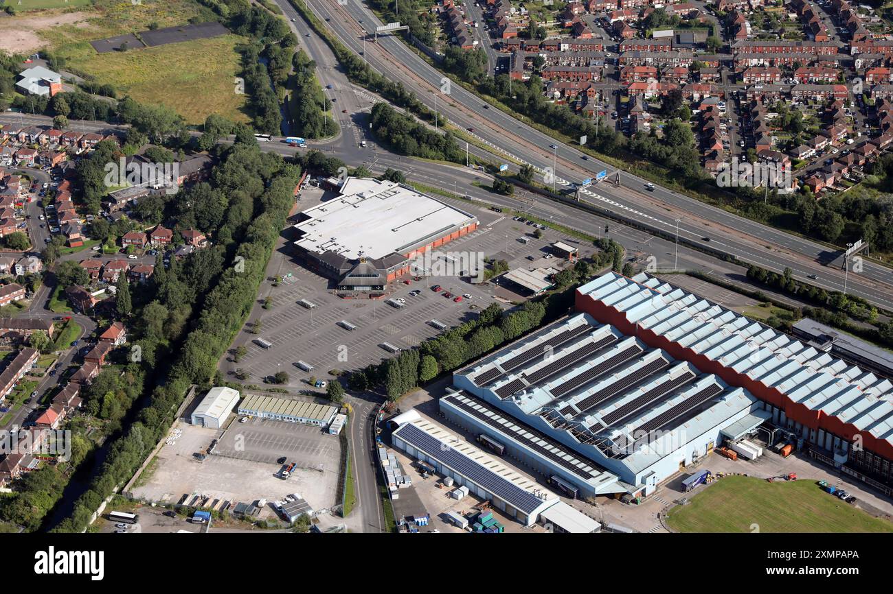 aerial view of Morrisons Supermarket in Chadderton, Oldham, Greater ...