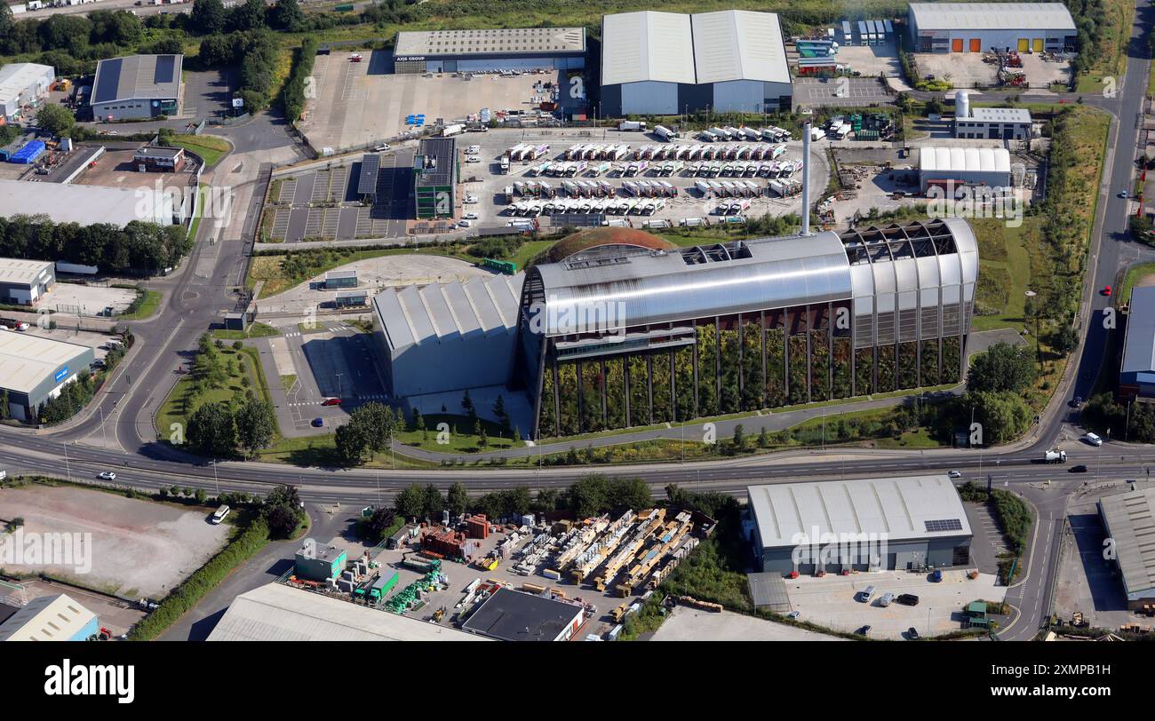 aerial view of a Recycling and Energy Recovery Facility in Cross Green ...