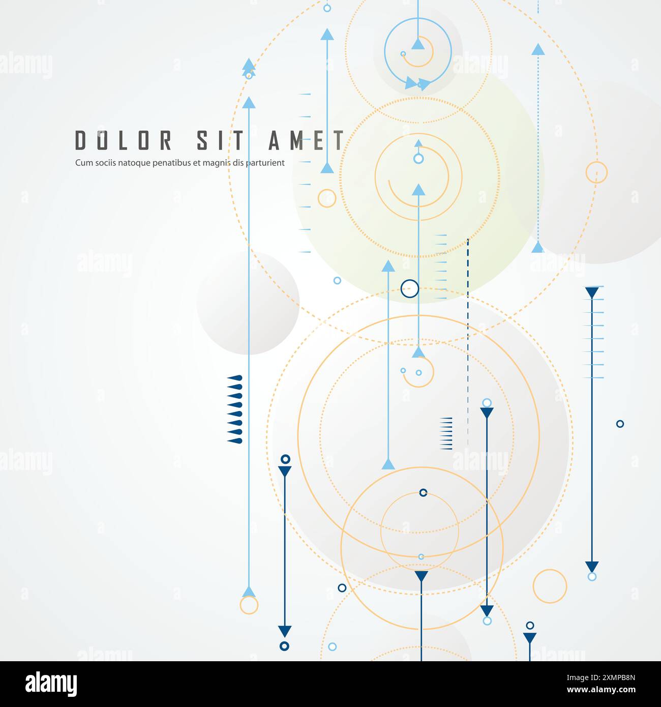Vector Circles Abstract Design Connect Background Pattern With Dots And Lines And Arrows