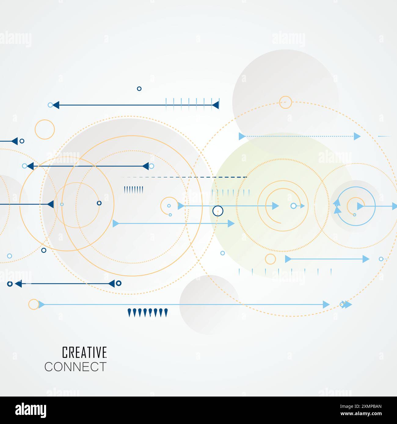 Vector circles abstract design connect background. Future digital medical illustration ...