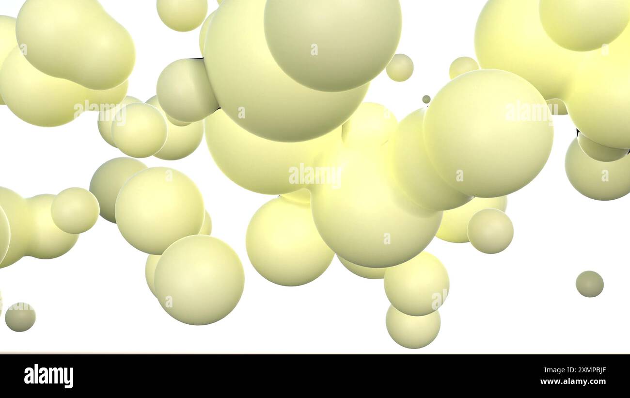 3D fat body cells grow up on white bg 3d render Stock Photo - Alamy