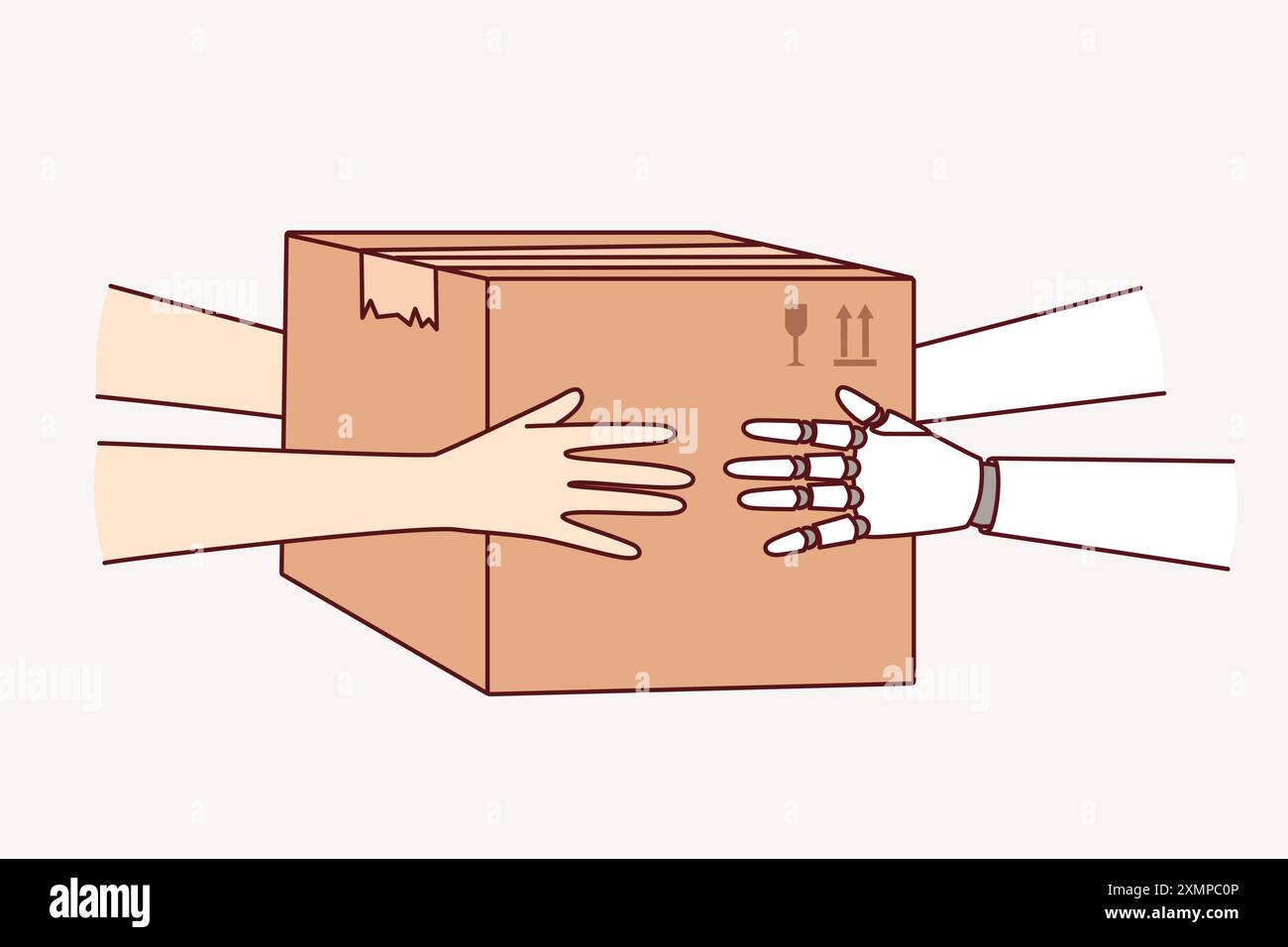 Synergy of human and robot working together in logistics and holding ...