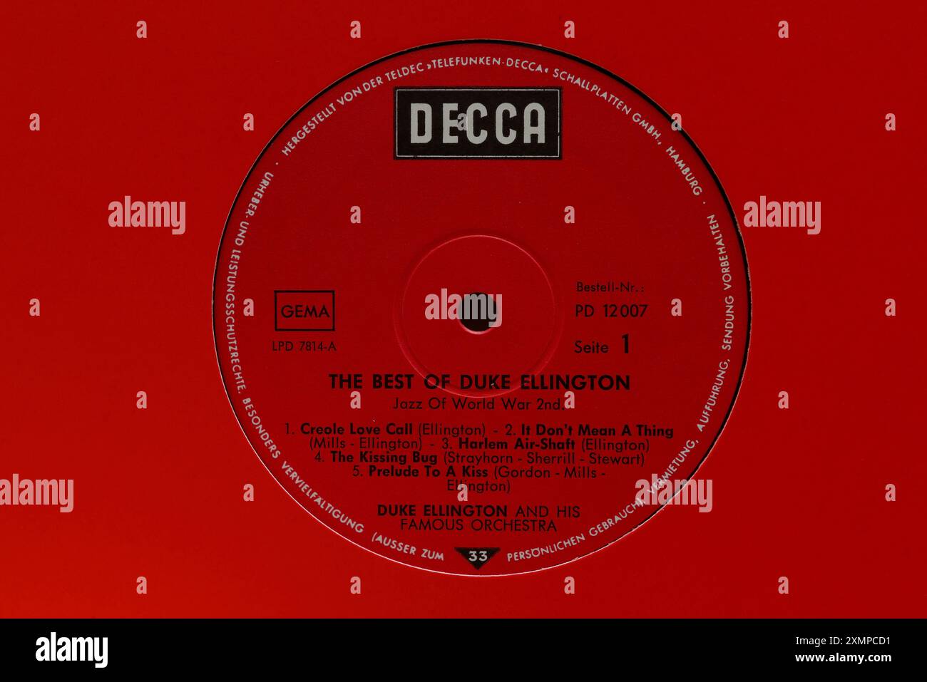Vinitage Record Label: The Best Of Duke Ellington, Decca Records ...