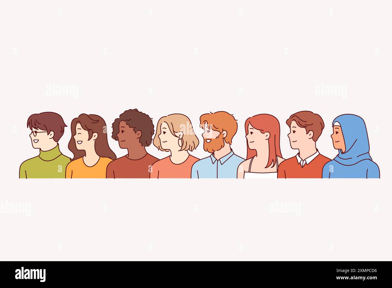 Proud multiethnic Stock Vector Images - Alamy