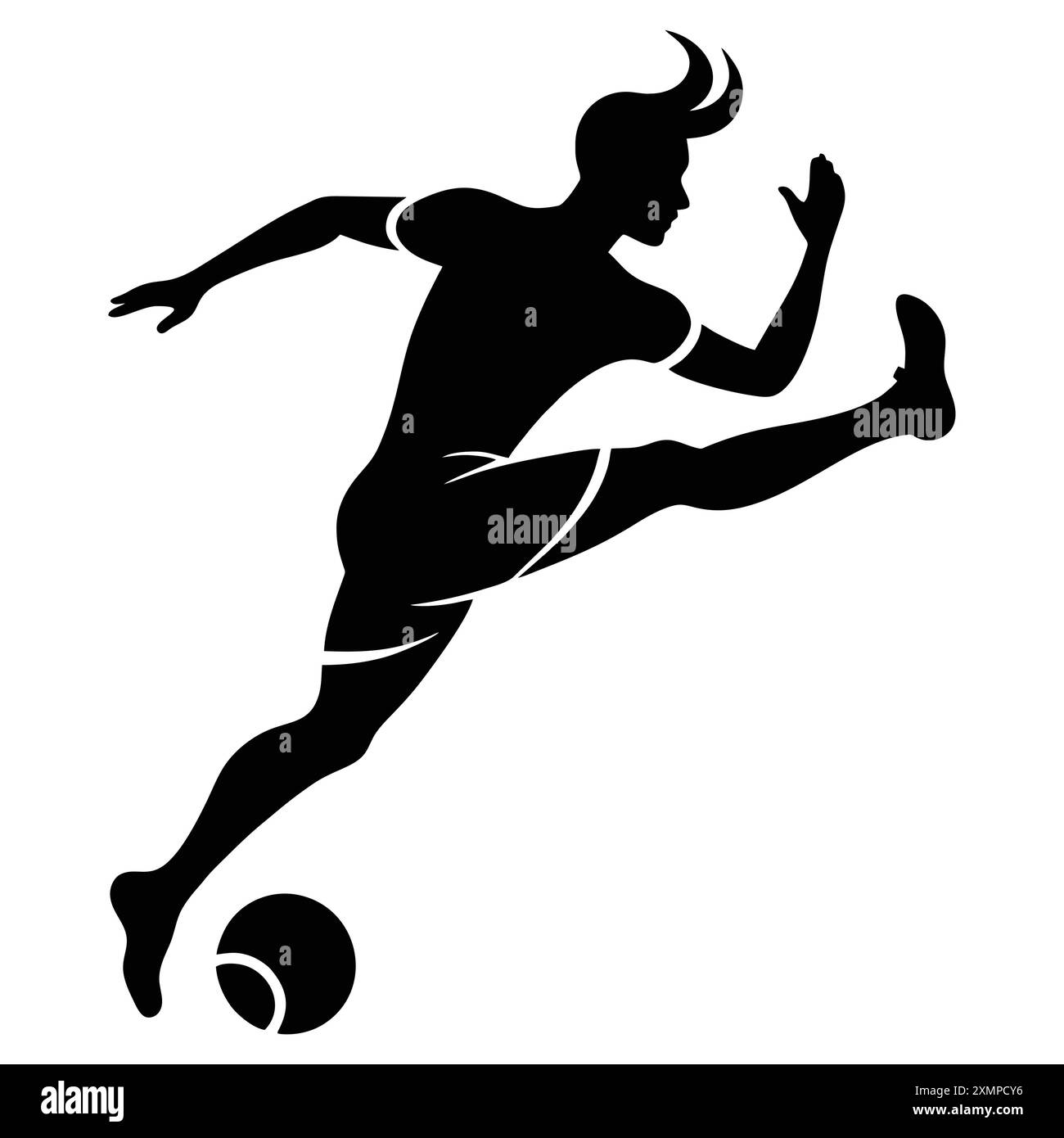 Football player silhouette Stock Vector Images - Alamy