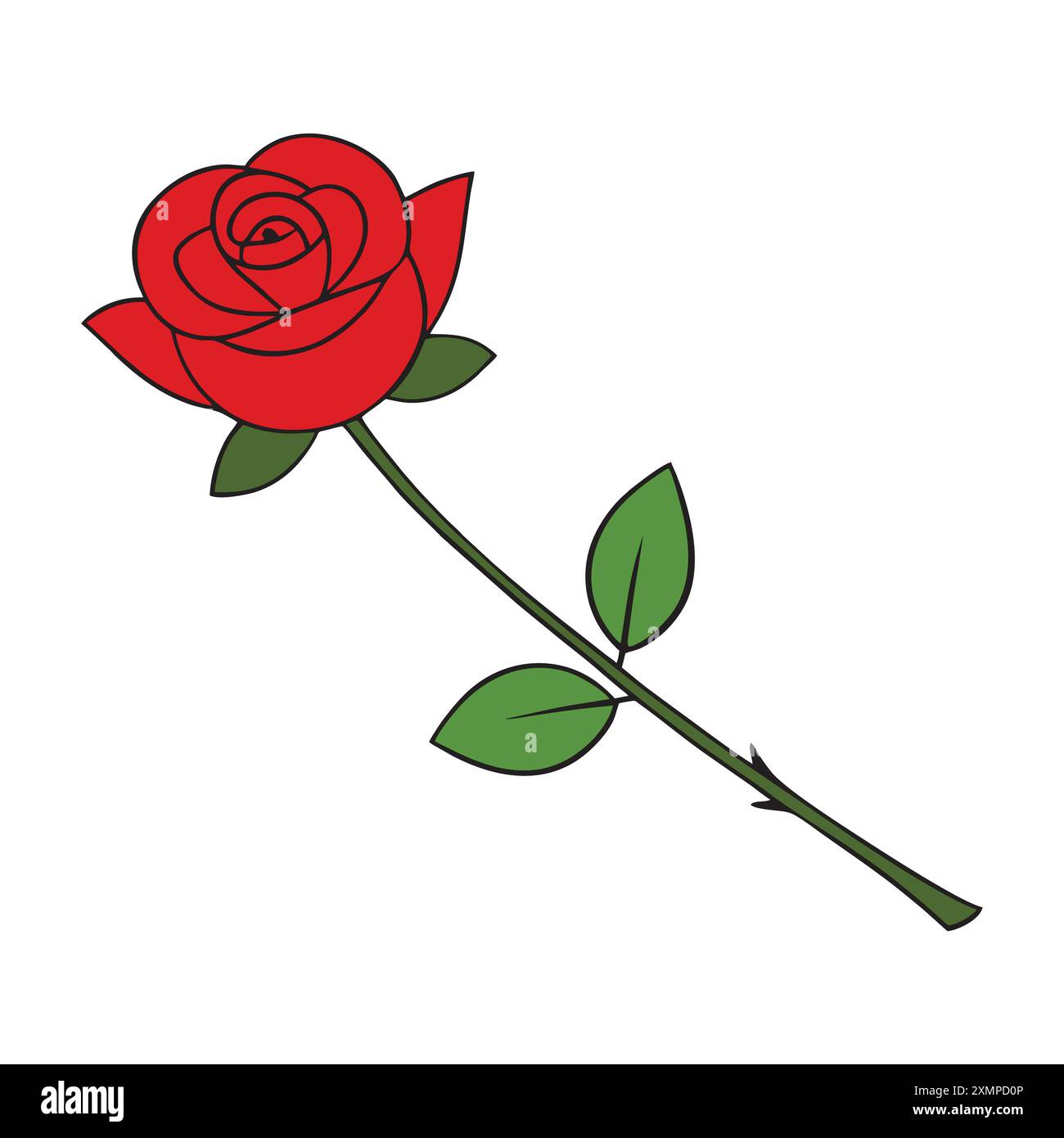 Bloom chinese rose Stock Vector Images - Alamy