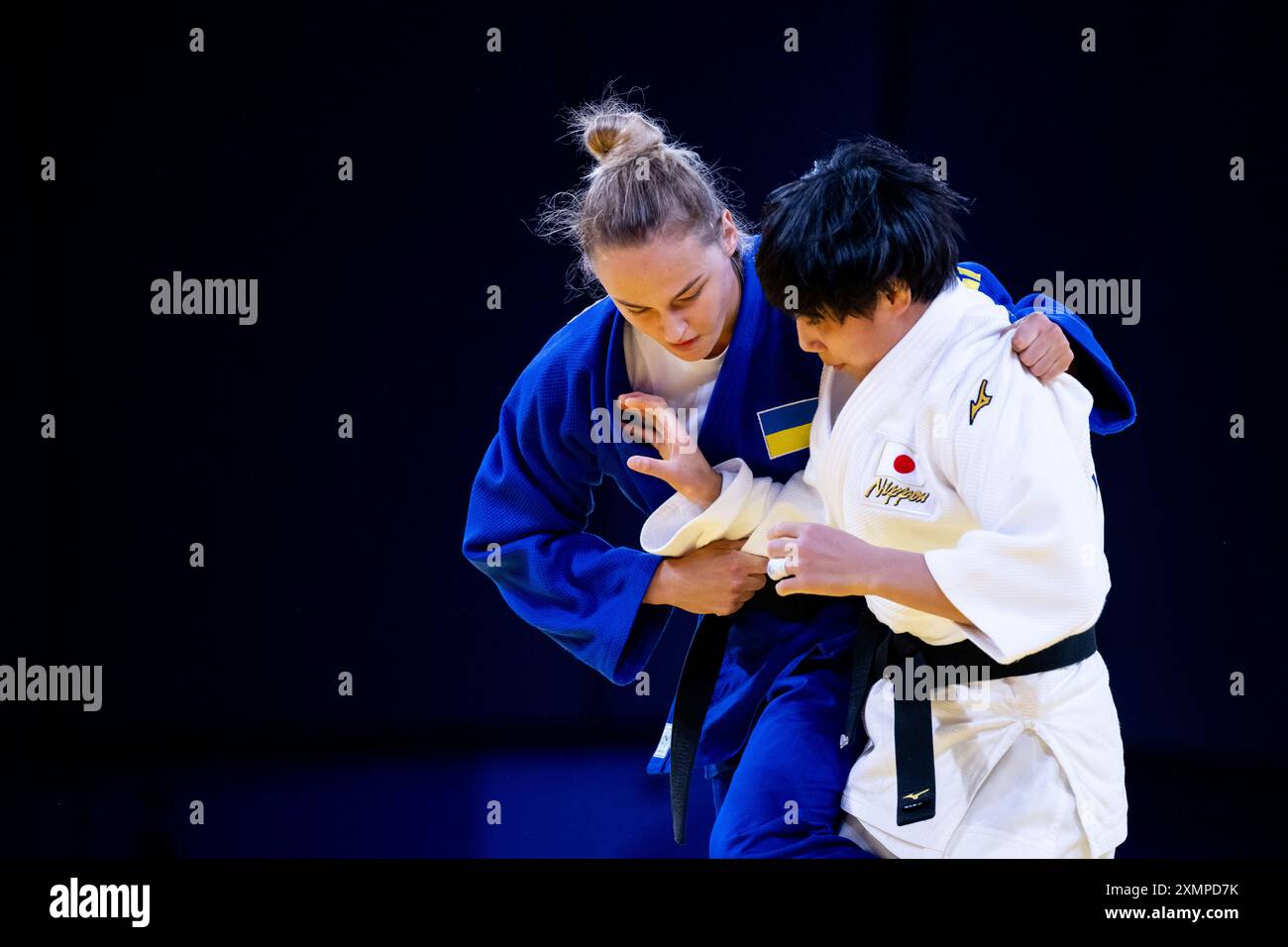 FUNAKUBO Haruka (Japan, weiß) vs BILODID Daria (Ukraine, blau), FRA, Olympische Spiele Paris ...