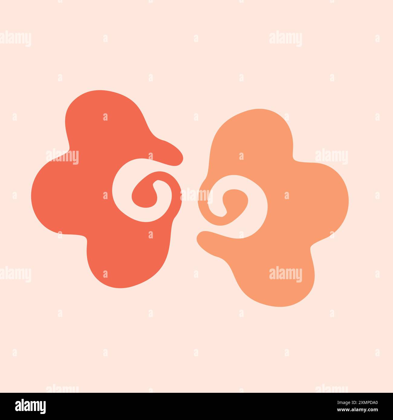 Peach fuzz botanical texture vector motif with color of the year two ...