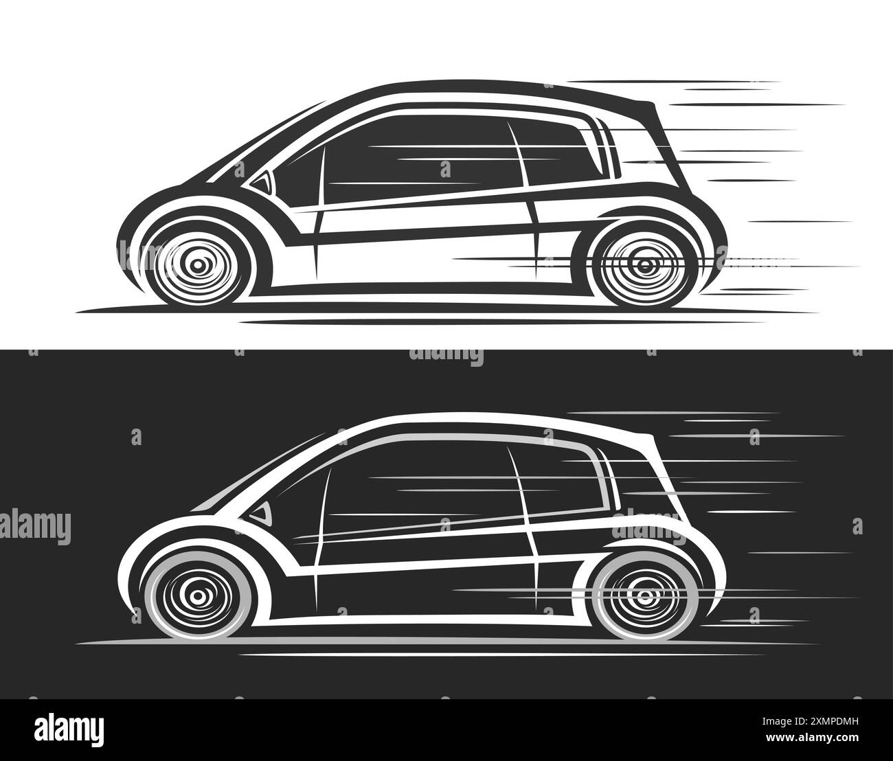Vector logo for Futuristic Mini Car, automotive banners with clip art ...