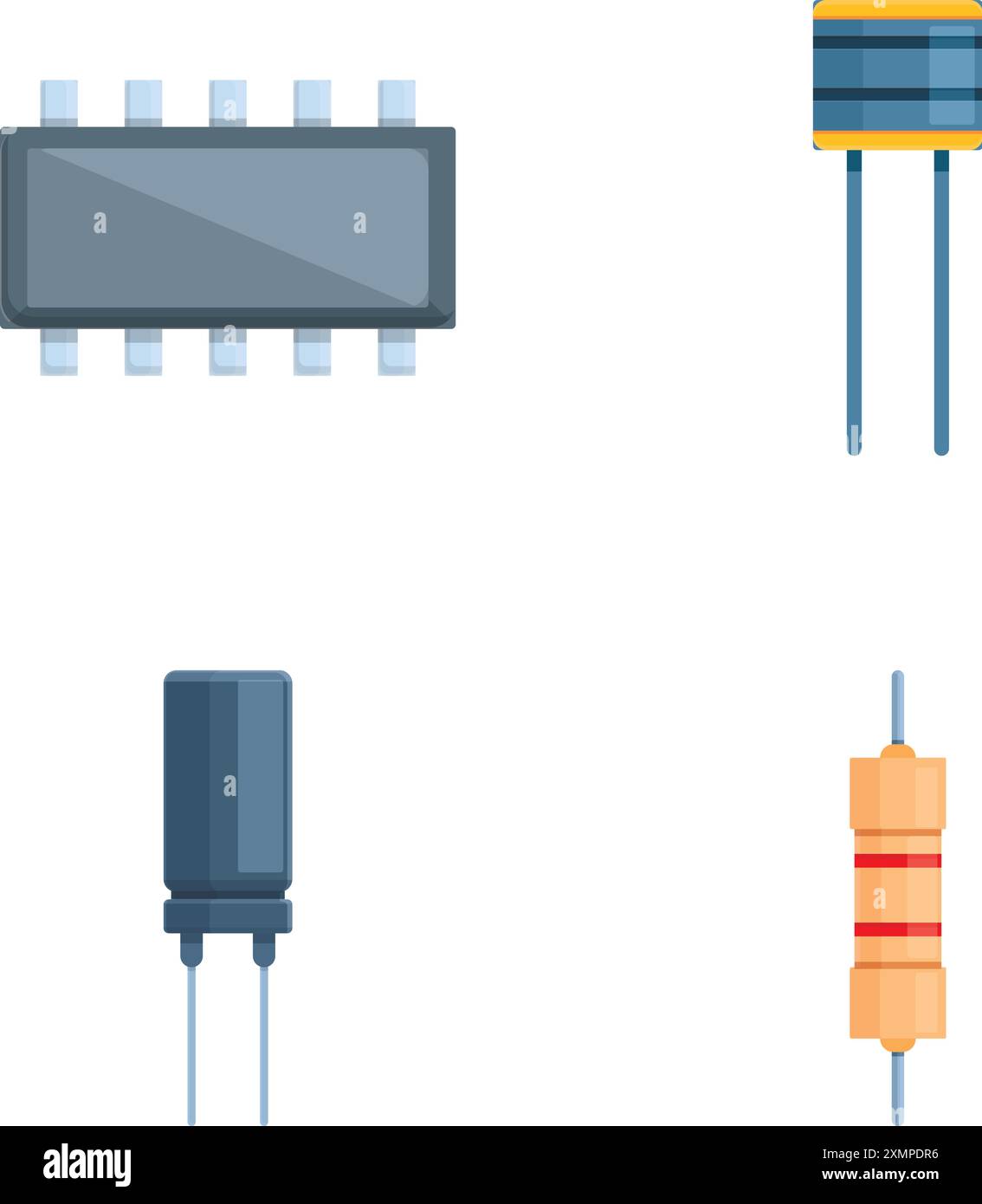Cartoon illustration computer cpu unit hi-res stock photography and ...