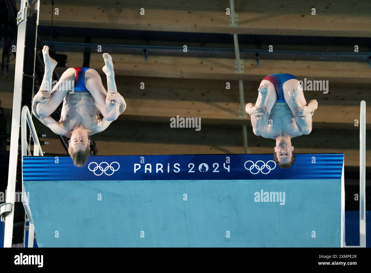 Paris, France. 29th July, 2024. France's Gary Hunt and Lois Szymczak ...