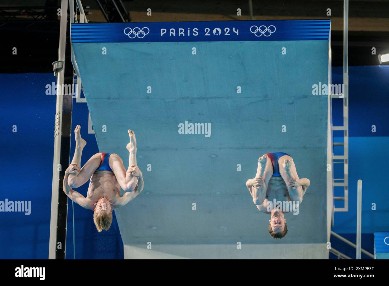 Paris, France. 29th July, 2024. France's Gary Hunt and Lois Szymczak ...