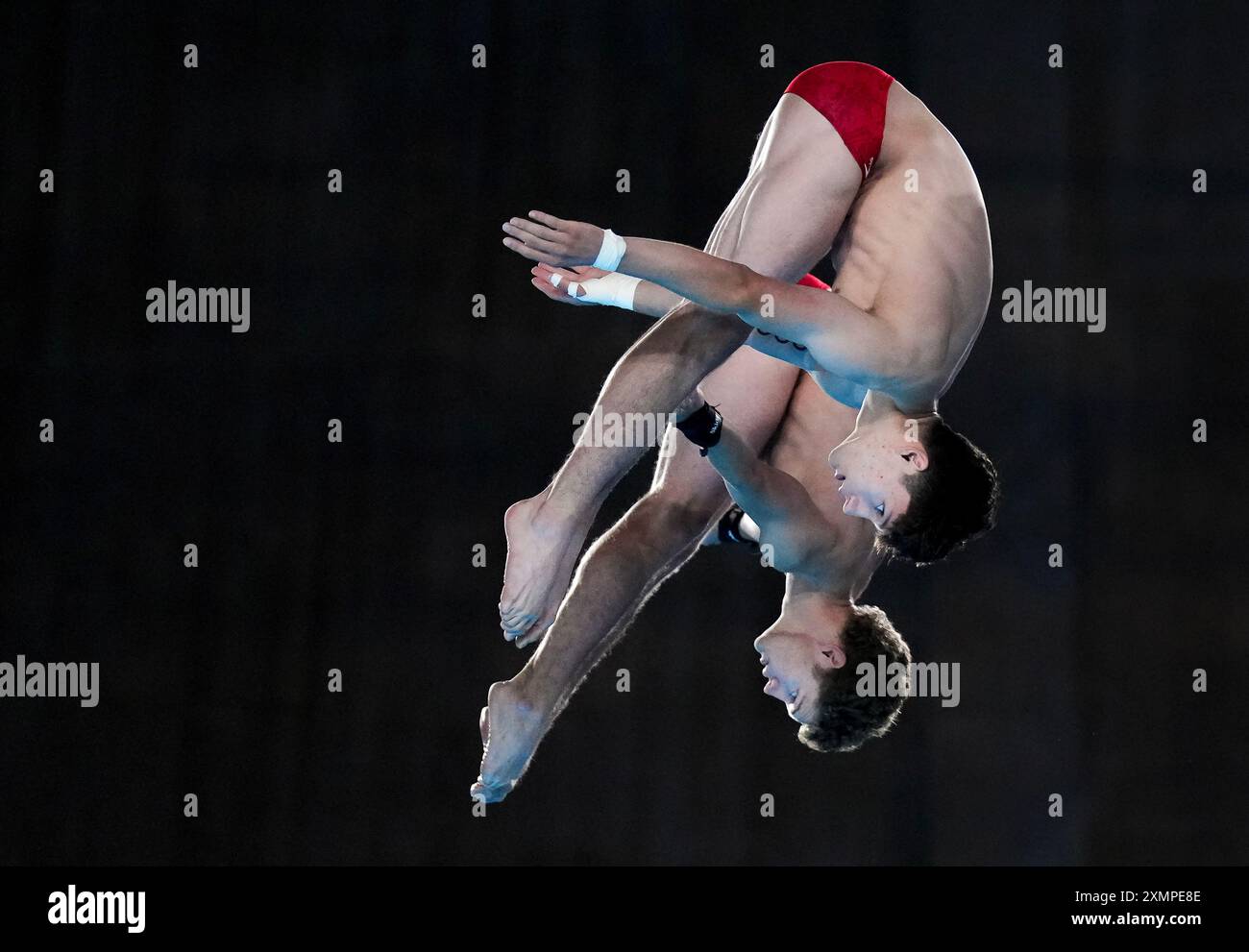 Paris, France. 29th July, 2024. Canada's Nathan Zsombor-Murray, front ...