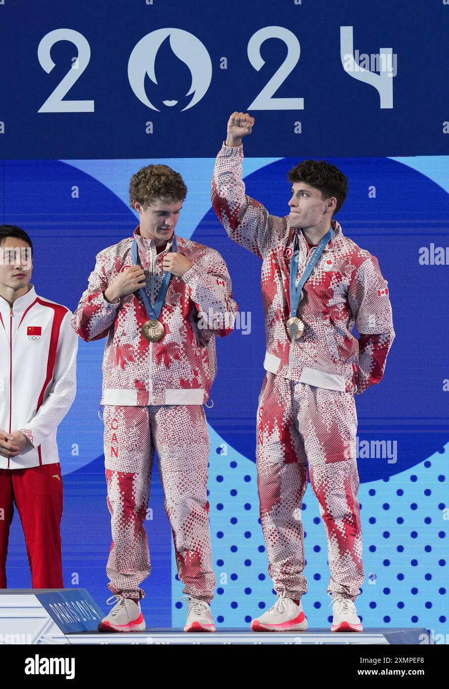 Paris, France. 29th July, 2024. Canada's Nathan Zsombor-Murray, right ...