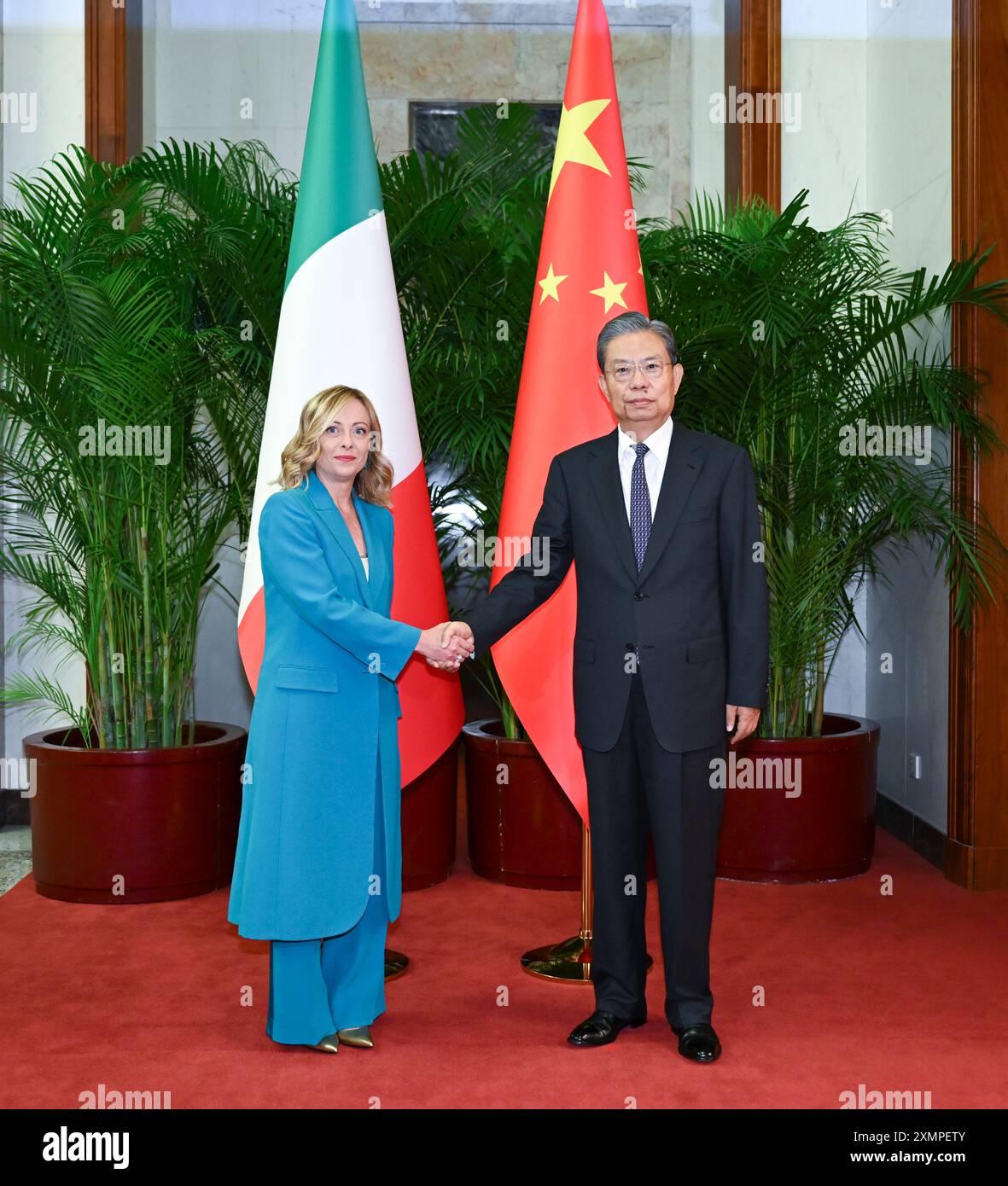 Beijing, China. 29th July, 2024. Zhao Leji, chairman of the National ...