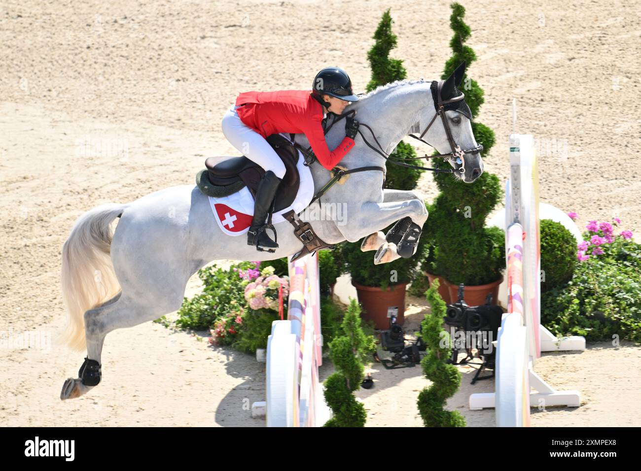 Melody Johner of Switzerland competes the Eventing during the Olympic ...