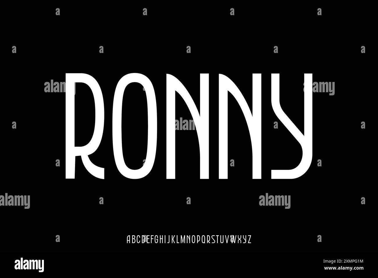 Modern sans serif retro style alphabet display font vector illustration Stock Vector Image & Art ...