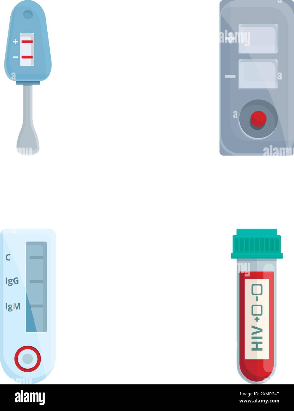 Blood sample hiv test positive Stock Vector Images - Alamy
