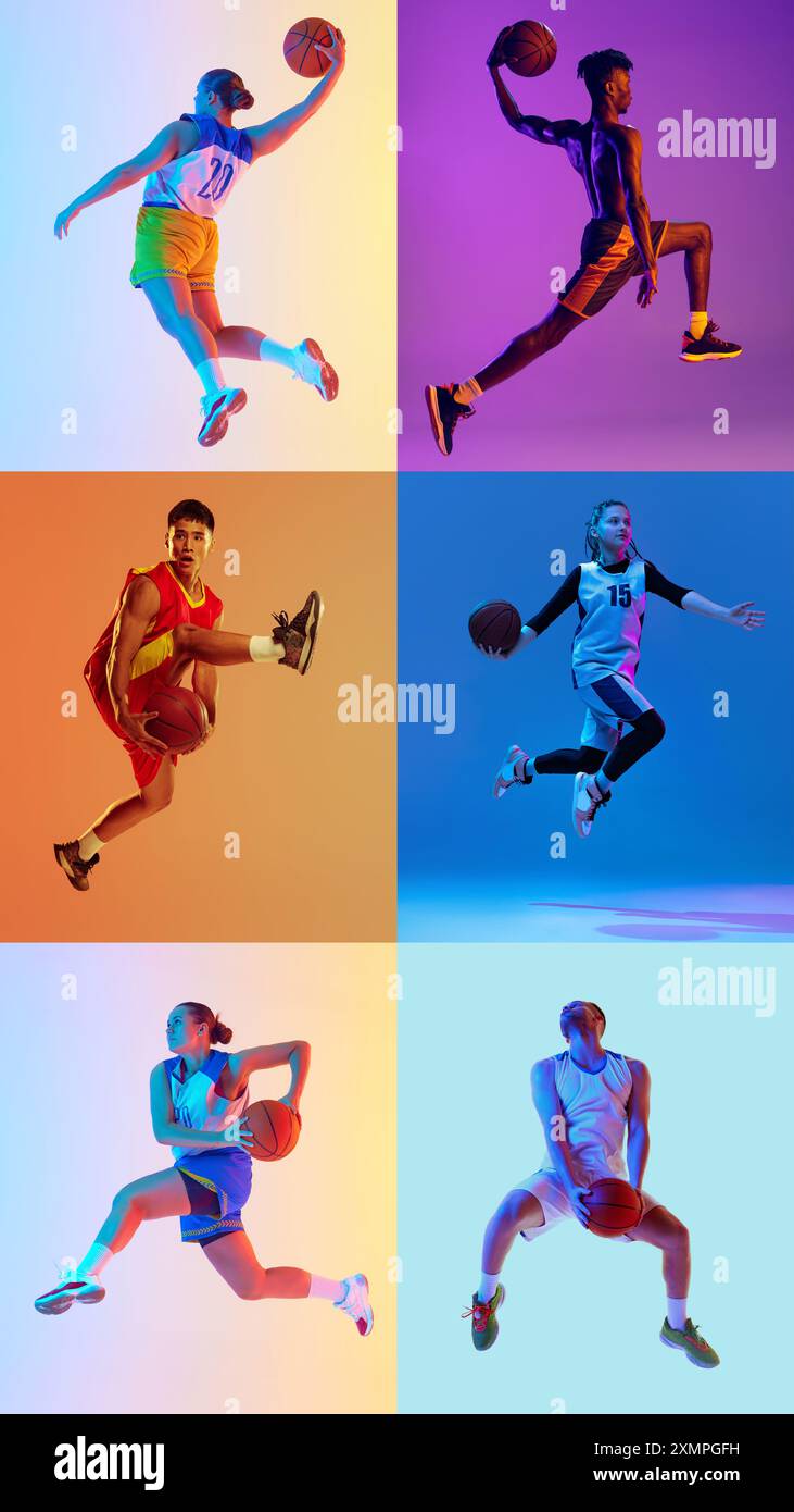 Collage different athletes men hi-res stock photography and images - Alamy