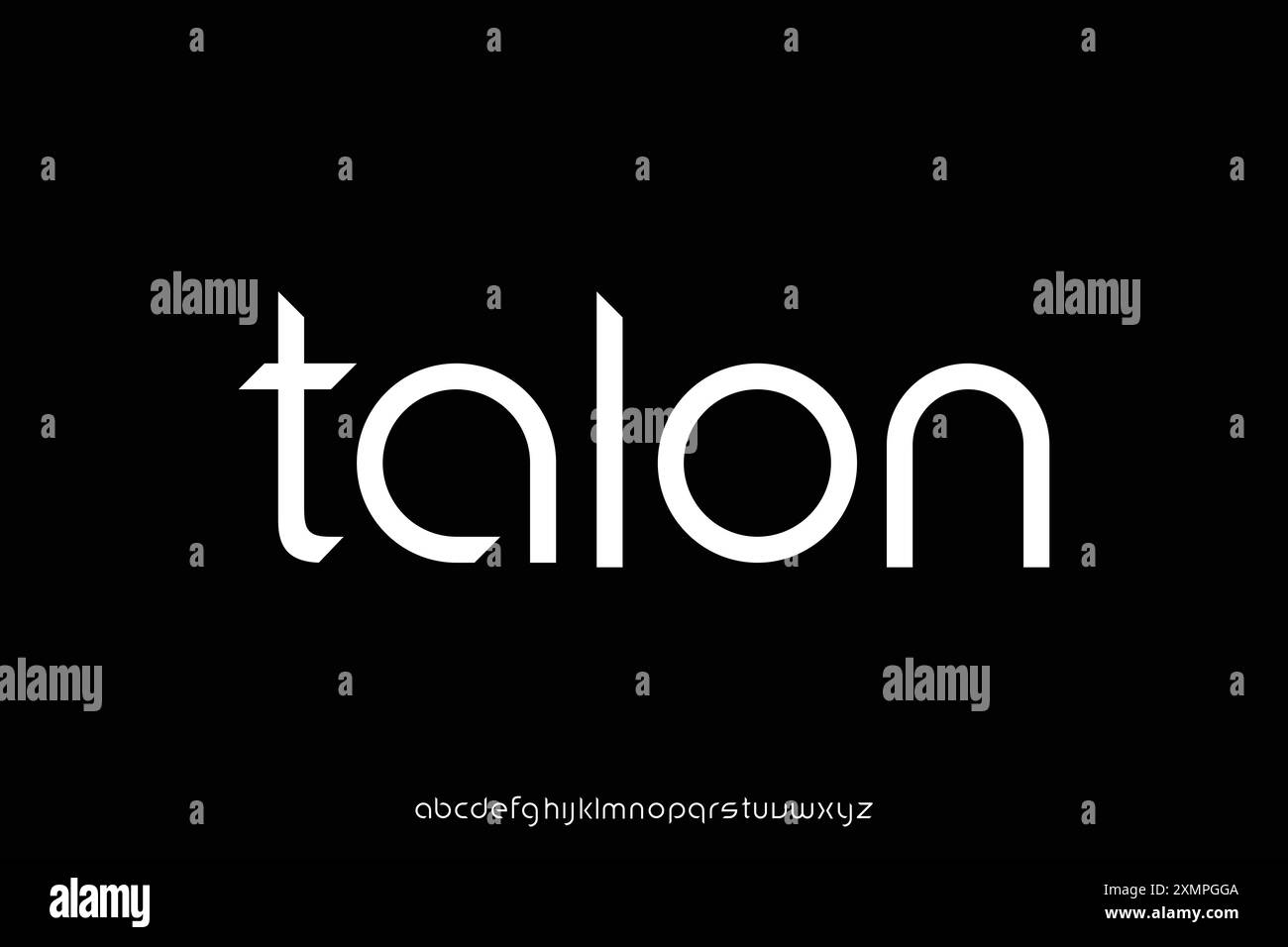 Modern sharp talon alphabet display font vector illustration Stock ...