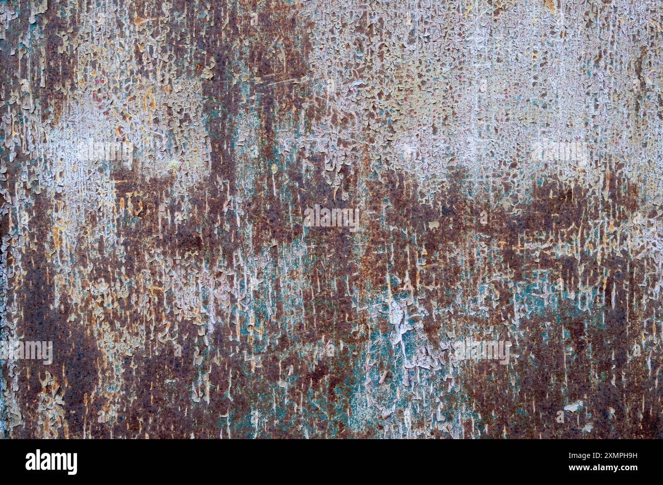 Rusty sheet metal, rust on old paint, texture. Abstract background ...