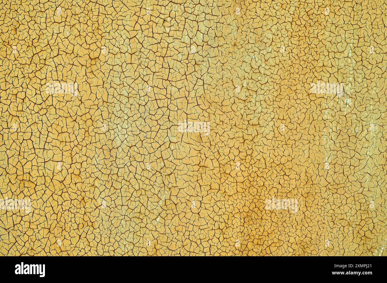 Cracked paint on the sheet metal, texture. Peeling coating. Abstract ...