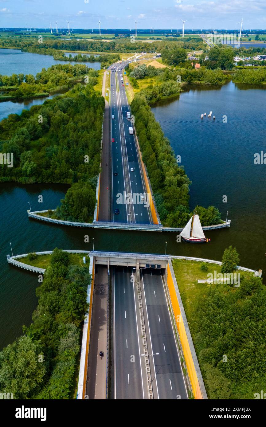 An aerial view of the aquaduct veluwemeer hi-res stock photography and ...