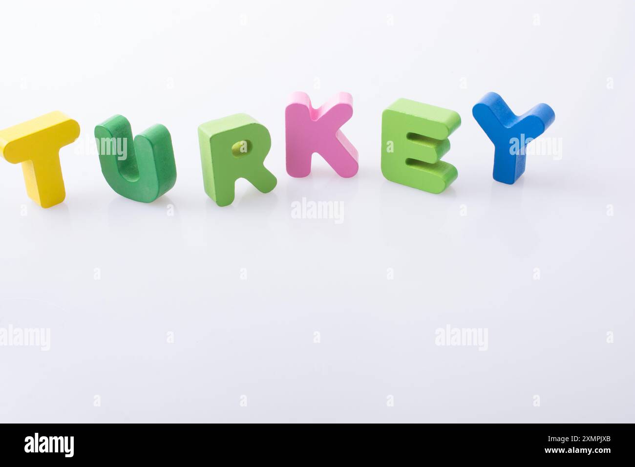 the word TURKEY written with colorful letter blocks Stock Photo - Alamy