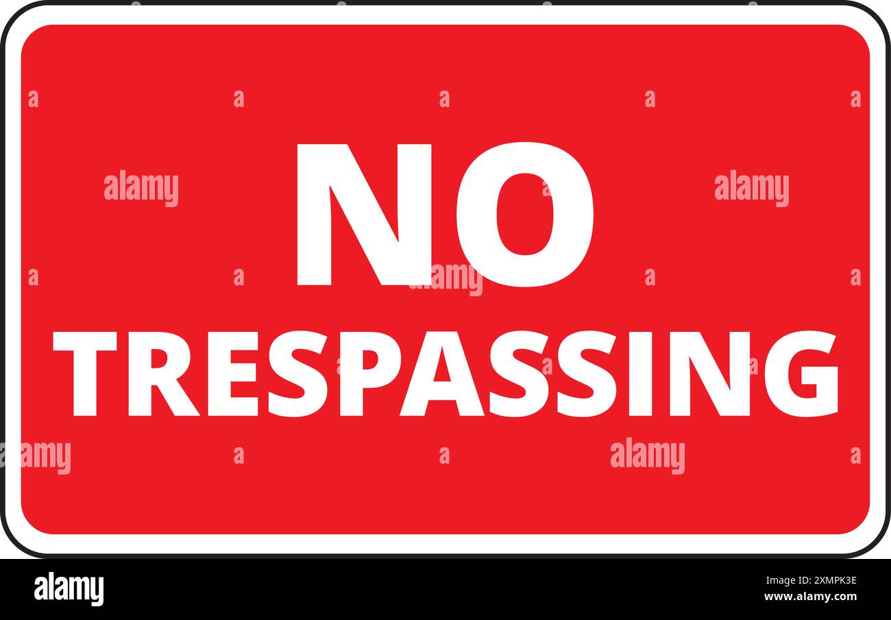 No tresspassing banner on a white background Stock Vector Image & Art ...