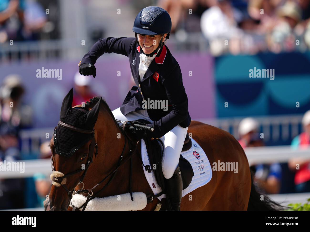 Great Britain's Laura Collett aboard London 52 celebrates winning a ...