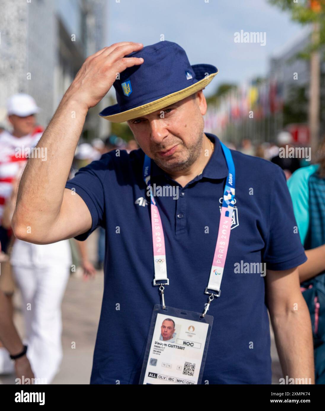 Ukrainian Olympic head Vadym Guttsait poses for a photo at the 2024 ...