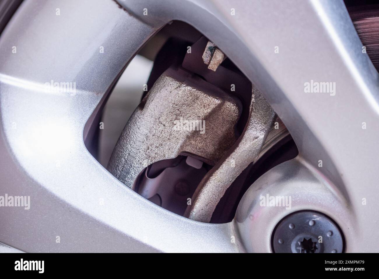Car wheels with disc brake Stock Photo - Alamy