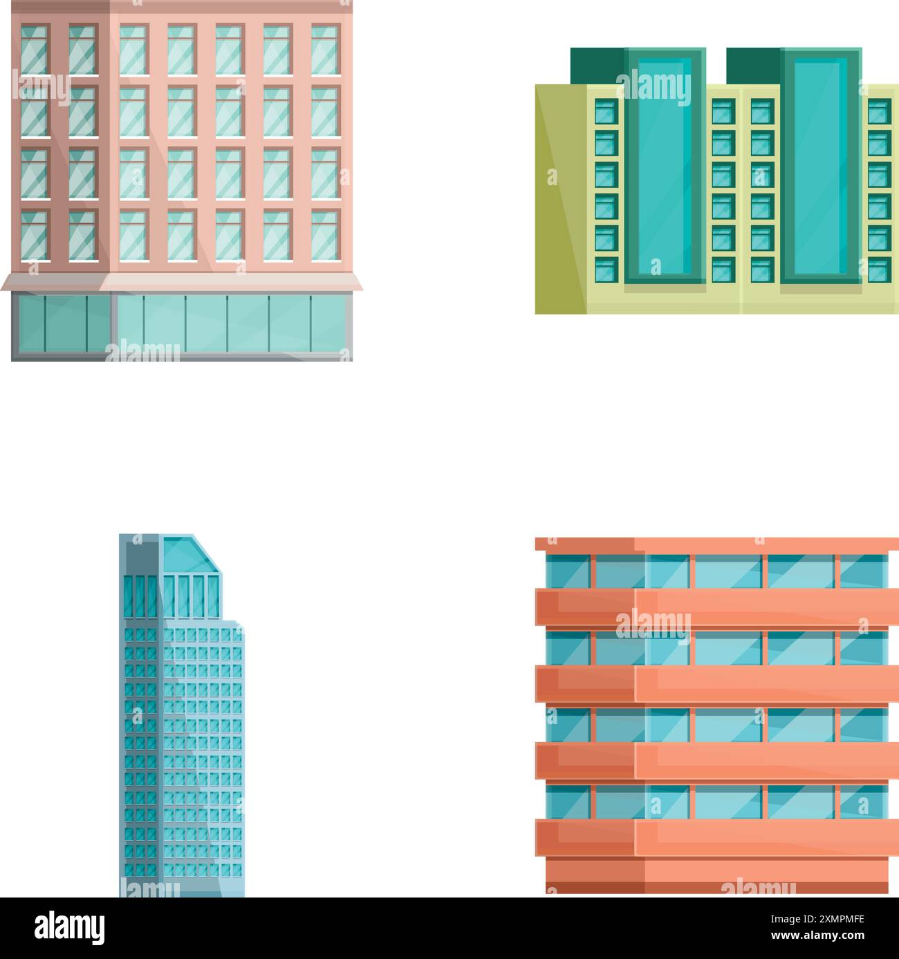 Downtown elevation Stock Vector Images - Alamy