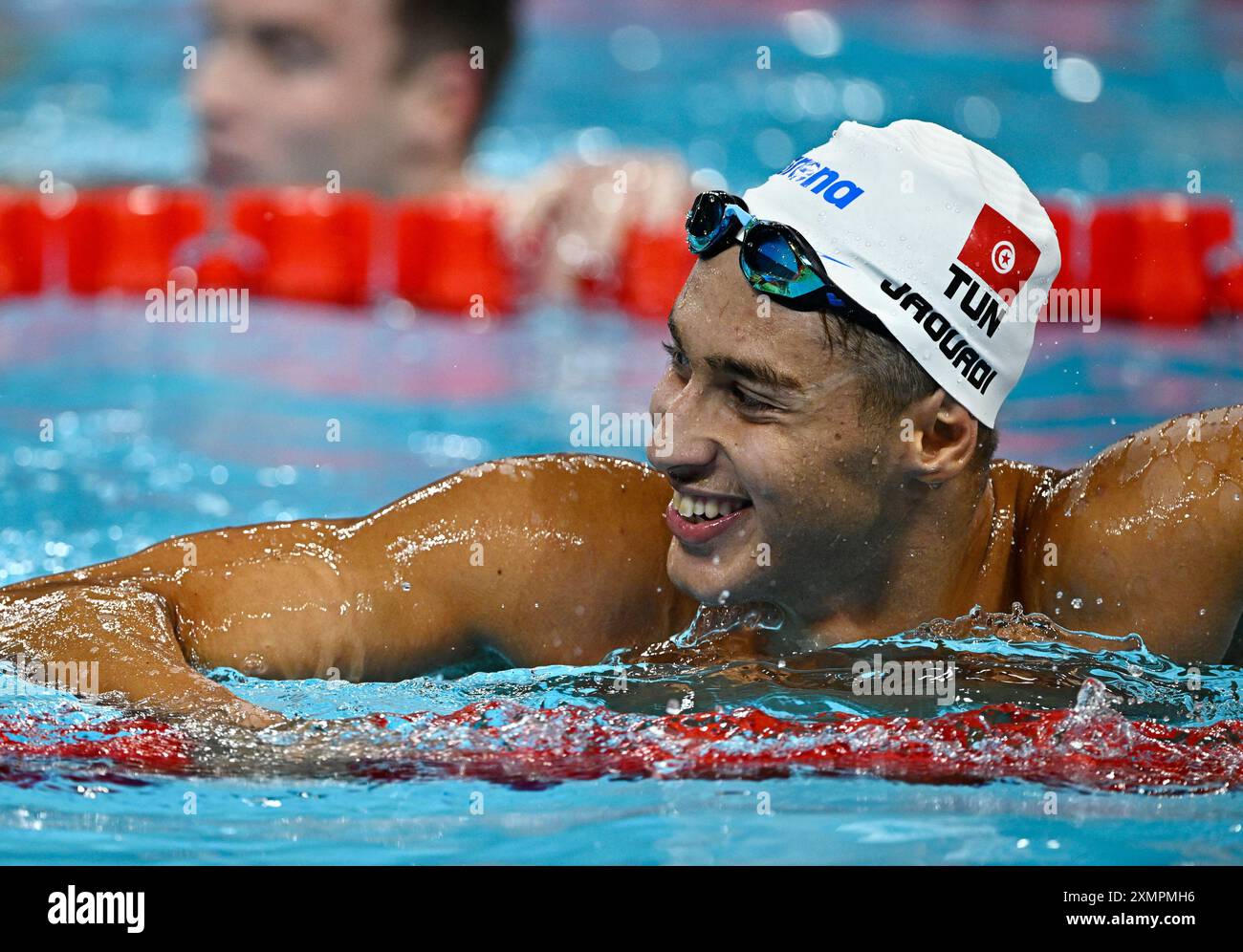 Paris, France. 29th July, 2024. Ahmed Jaouadi of Tunisia reacts after ...