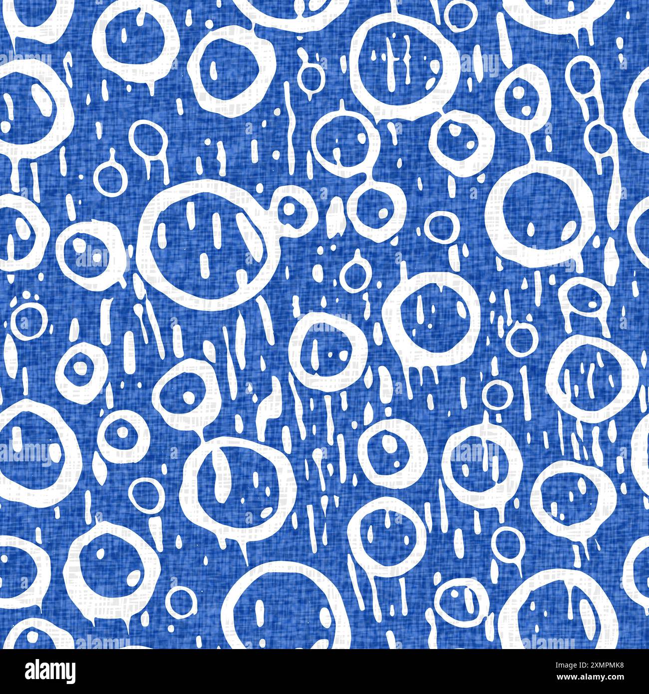 Soft blu water bubbles circle dot seamless texture pattern. Beachy ...