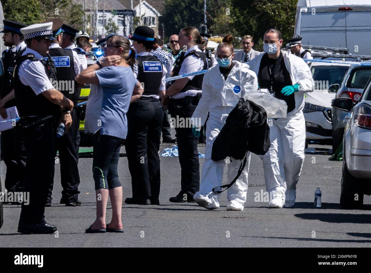 Police on Hart Street Southport, Merseyside, where a man has been ...