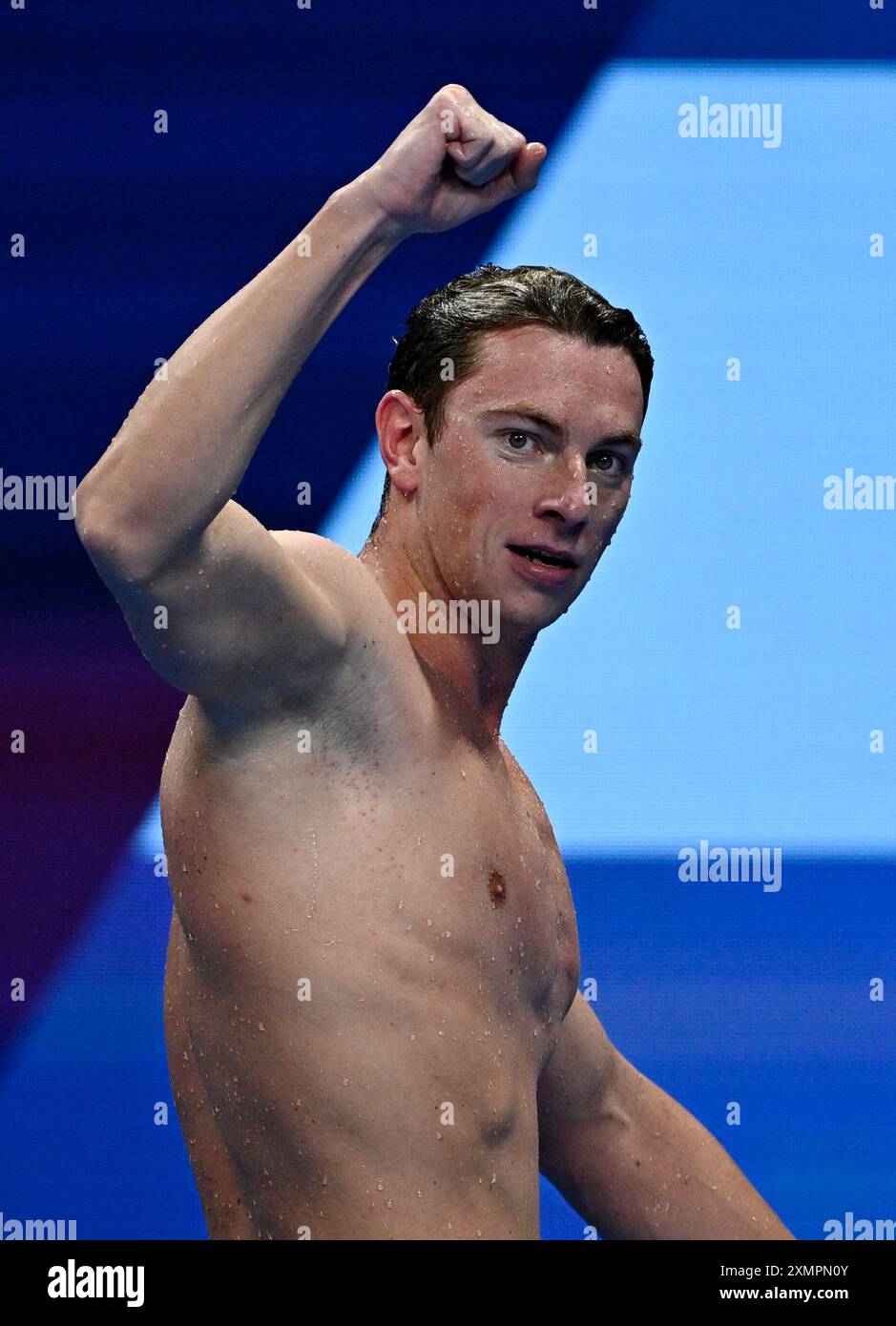 Paris, France. 29th July, 2024. David Aubry of France reacts after the ...