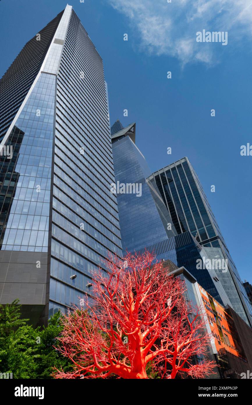 The old tree is a pink and red 25 foot tall sculpture comprised of man ...