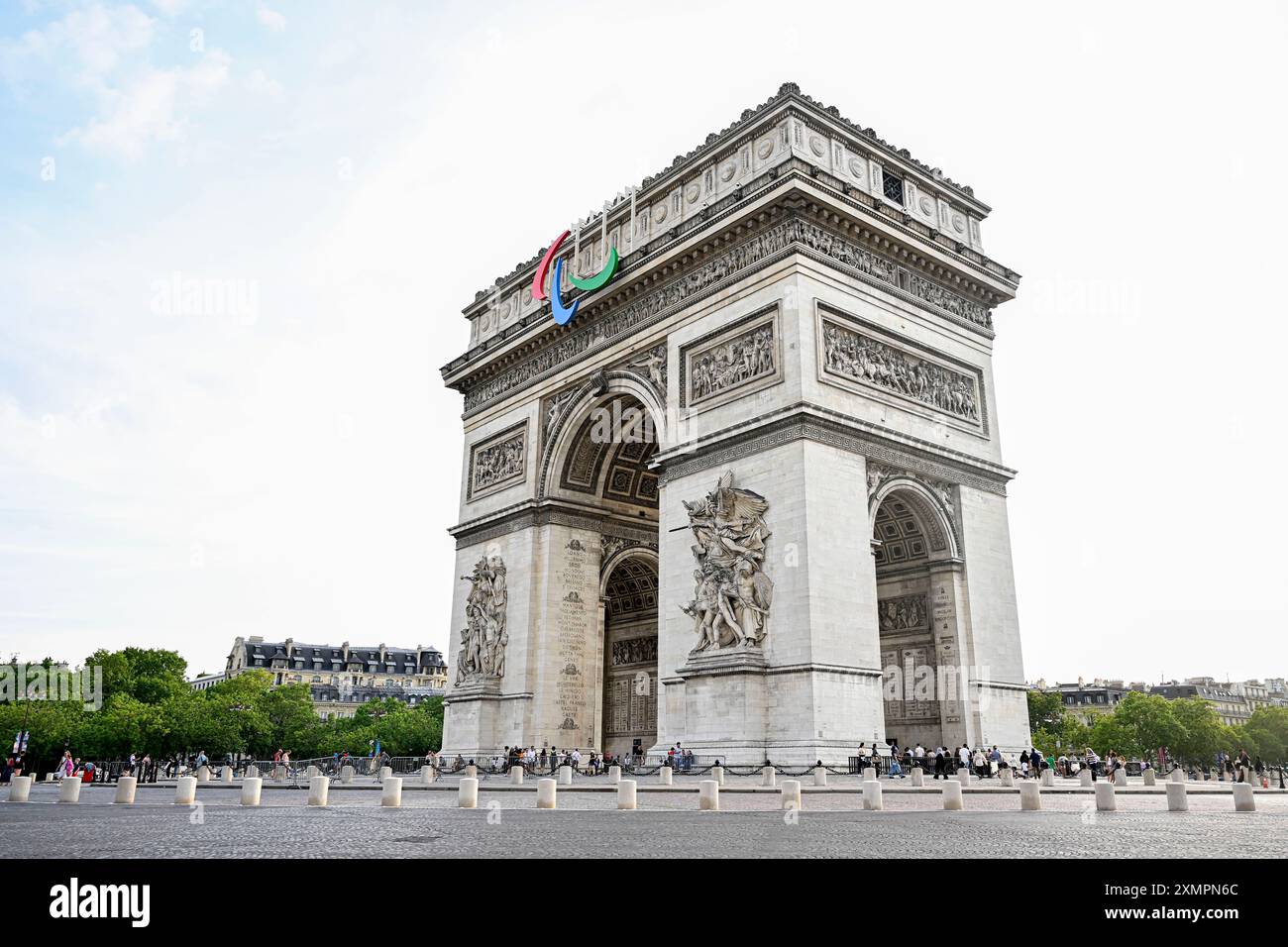 Paris (France): the Agitos logo, emblem of the Paralympic Games ...