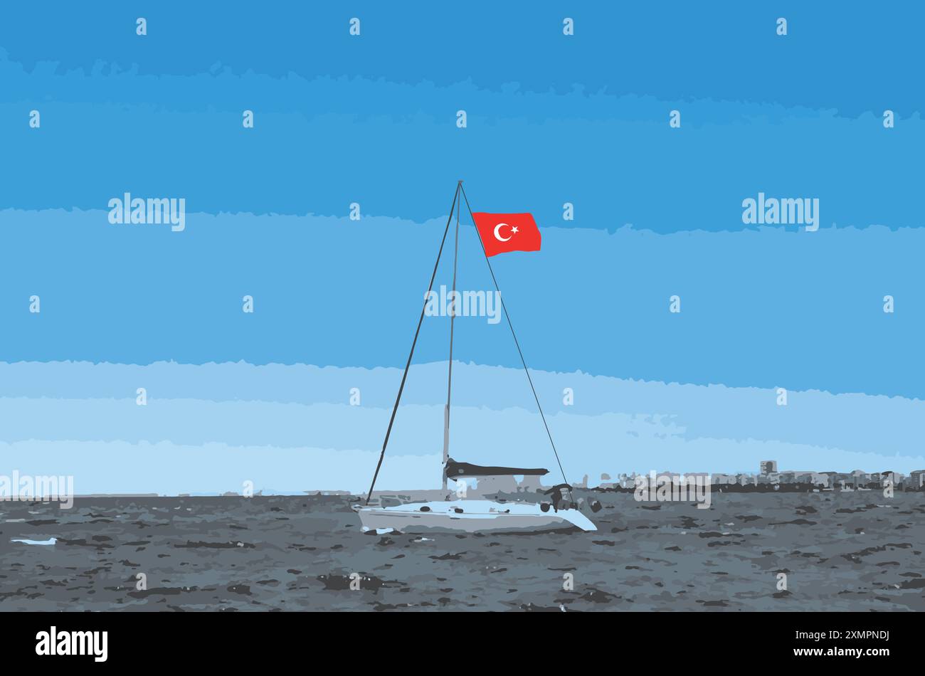 In shore fishing boat Stock Vector Images - Alamy