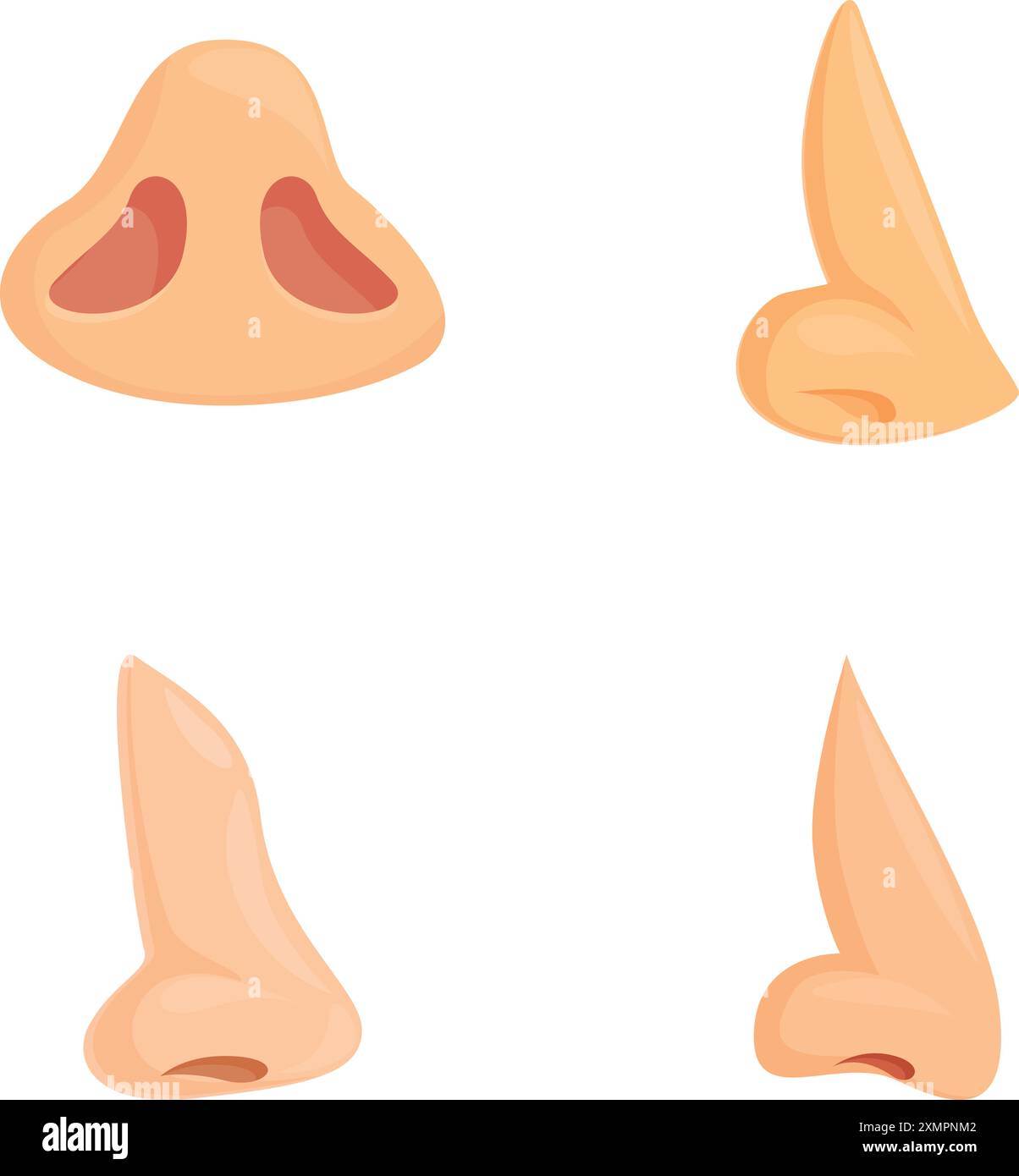 Nose job icons set cartoon vector. Surgical nasal improvement. Medical ...